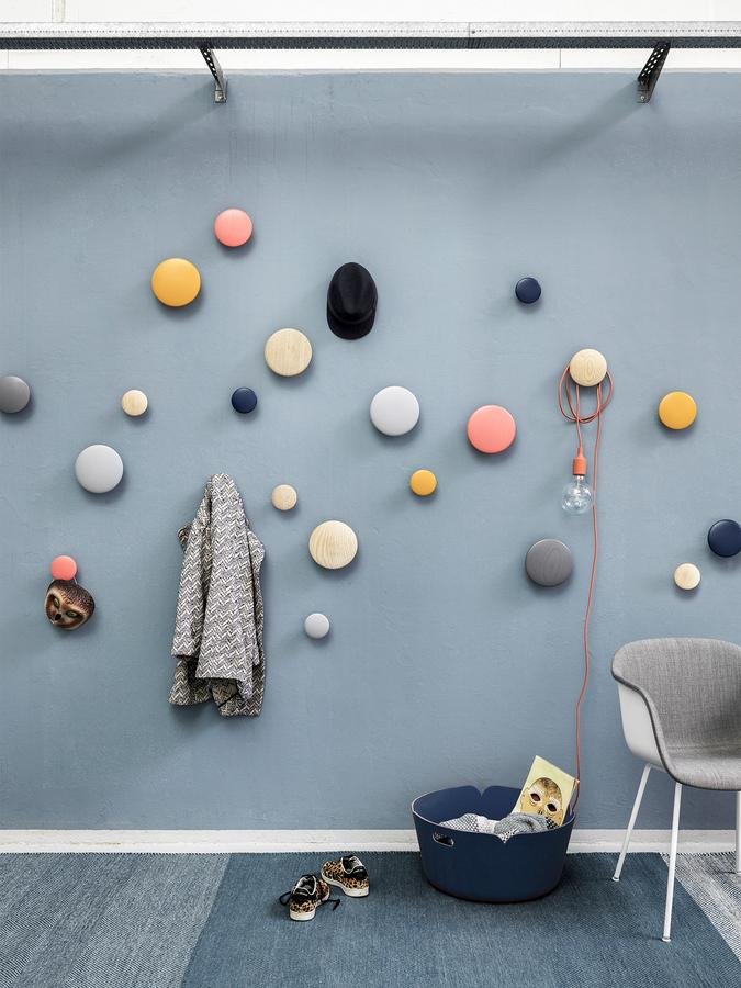 The Dots Metal 5er Set | Muuto | Wandgarderoben - Designermöbel von smow