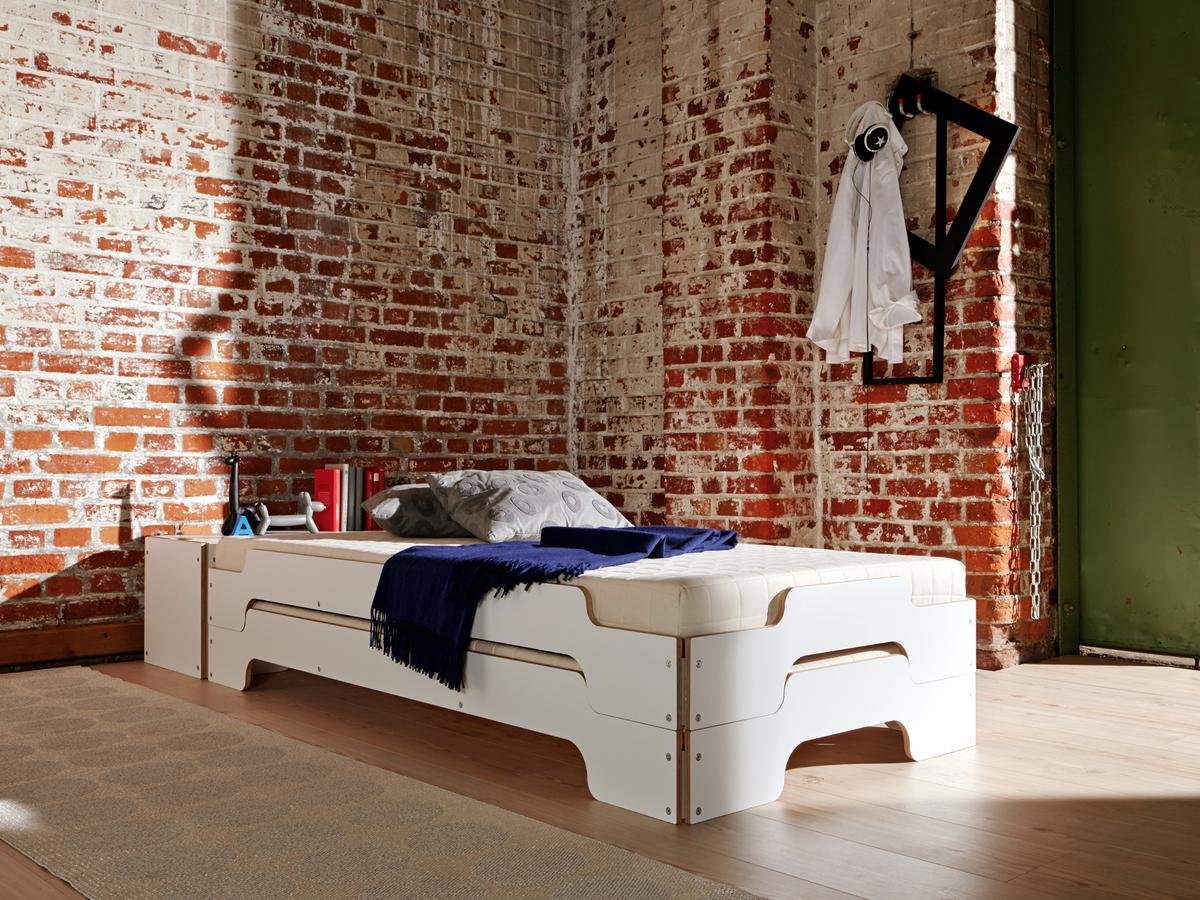Stapelliege, 90 x 200, Buche natur, Rollbar | Müller Small Living | von ...