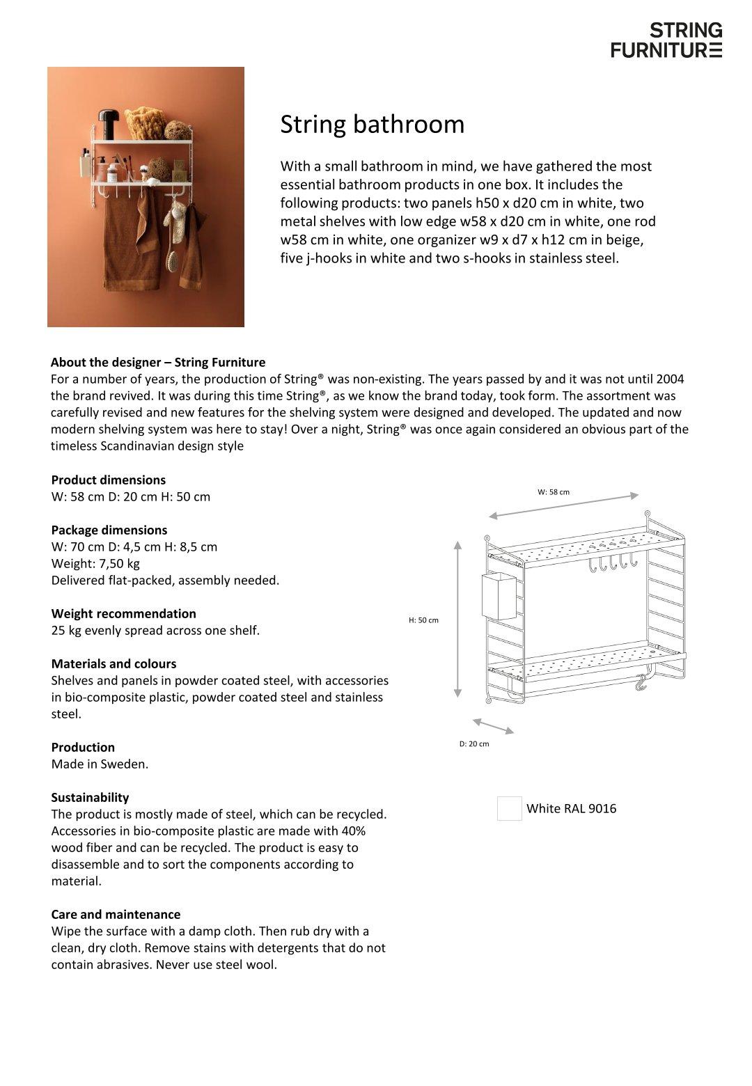 String Bathroom | String | Wandregale - Designermöbel von smow
