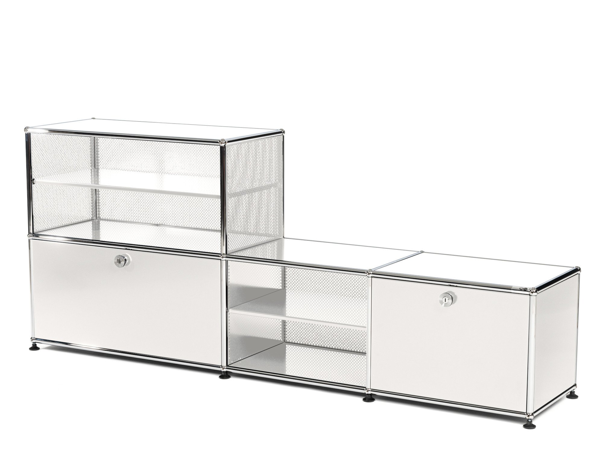 USM Haller Garderobenregal/Bank Typ 2, Reinweiß RAL 9010 | USM Haller ...