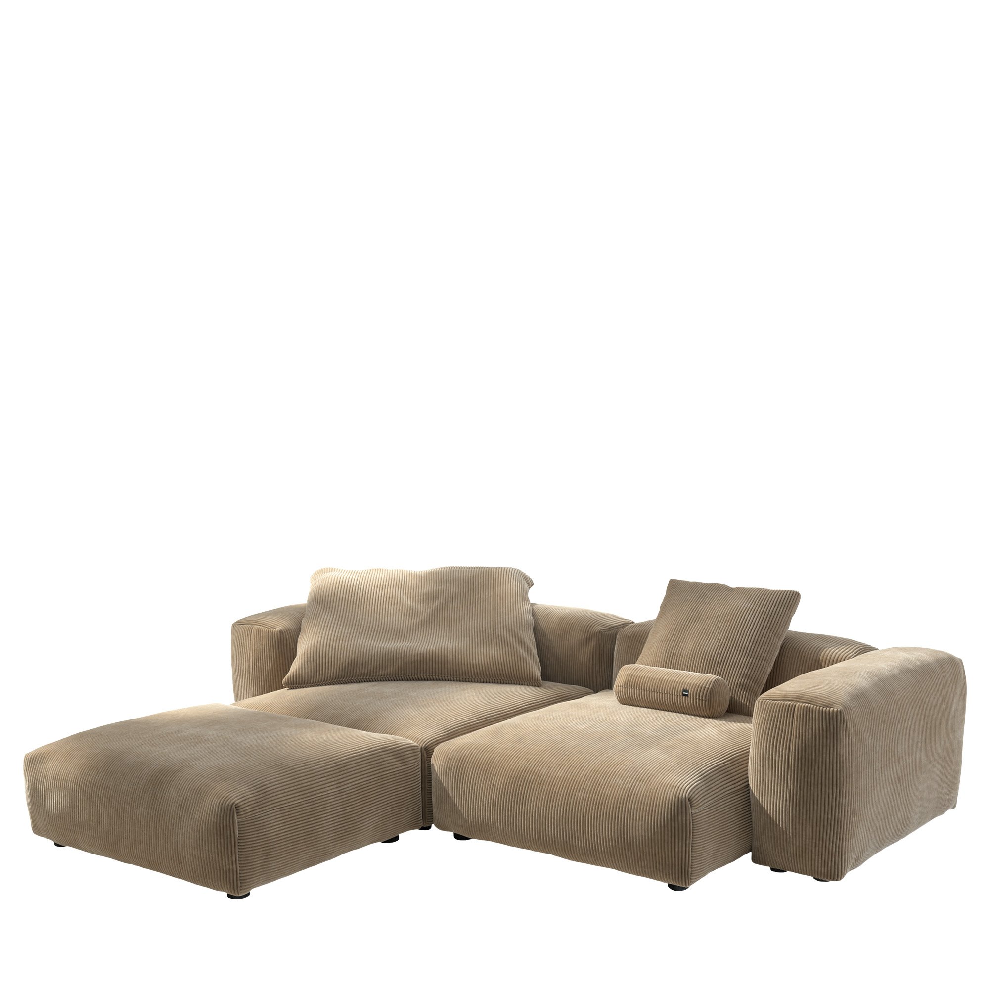 Vetsak Sofa Set 3, Cord velours - Sand, Mit Kissen | Vetsak | Sofas ...