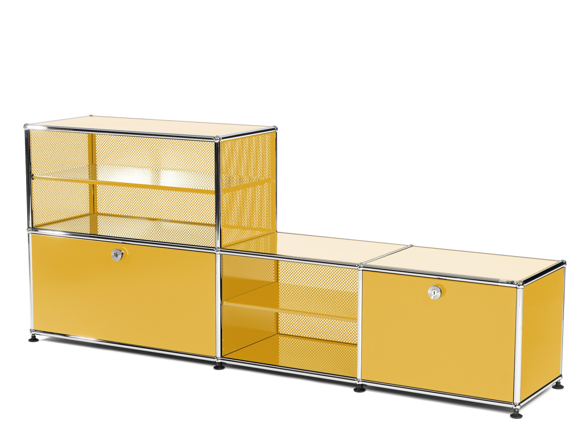 USM Haller Garderobenregal/Bank Typ 2, Goldgelb RAL 1004 | USM Haller ...