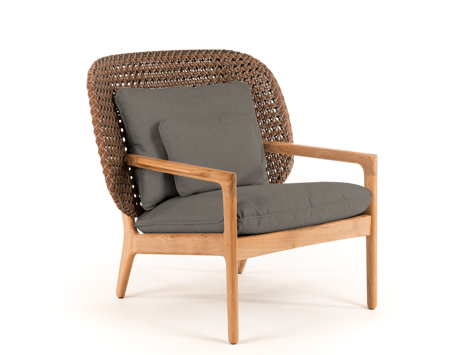 Kay Lowback Lounge Chair, Brindle, Fife Platinum | Gloster ...
