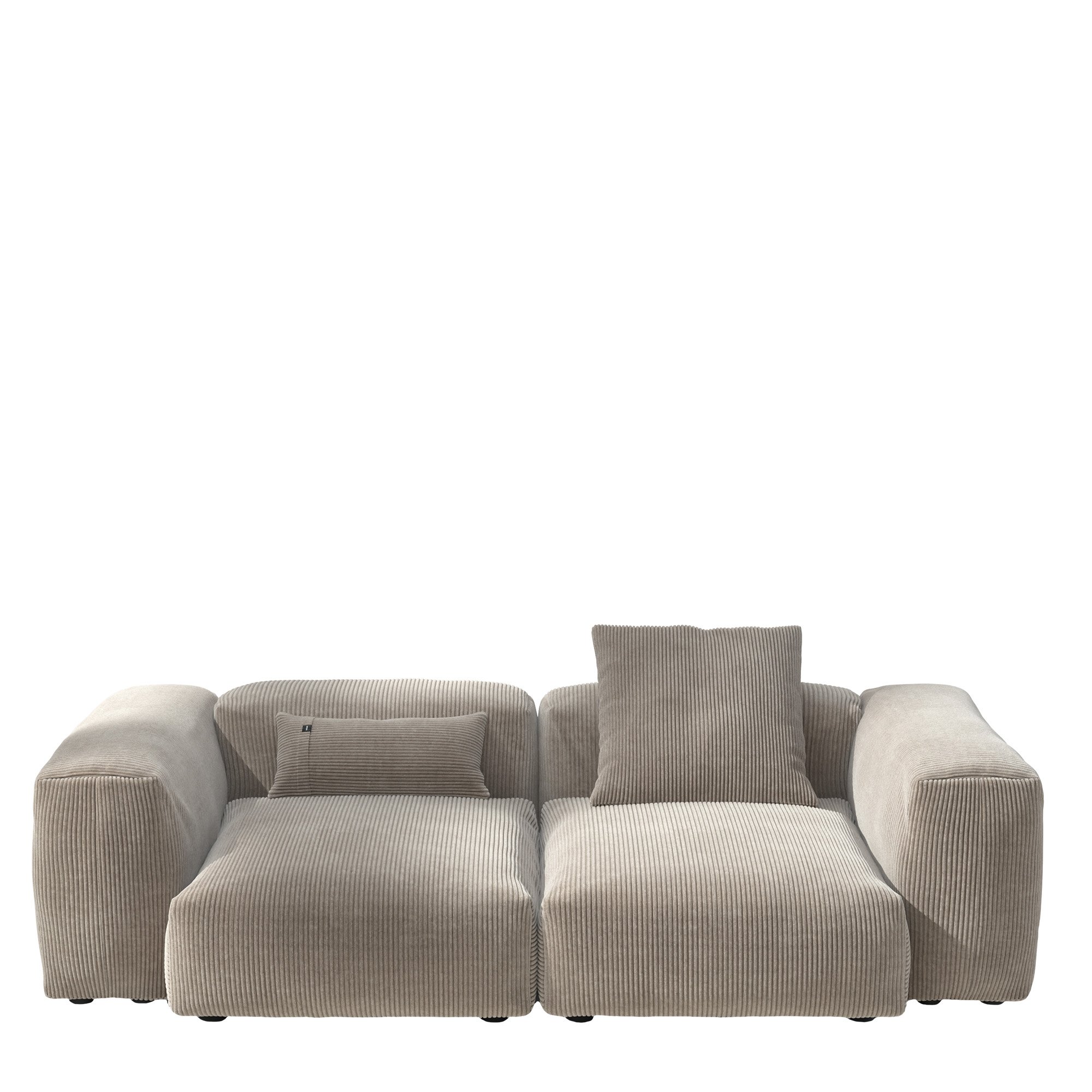 Vetsak Sofa Set 2, M, Cord velours - Platinum, Mit Kissen | Vetsak ...