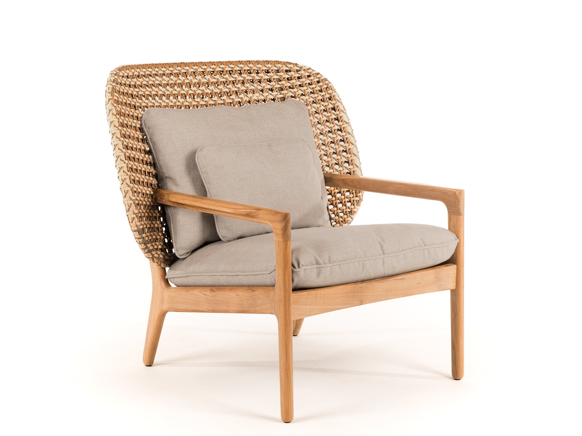 Kay Lowback Lounge Chair, Harvest, Fife Rainy Grey | Gloster ...