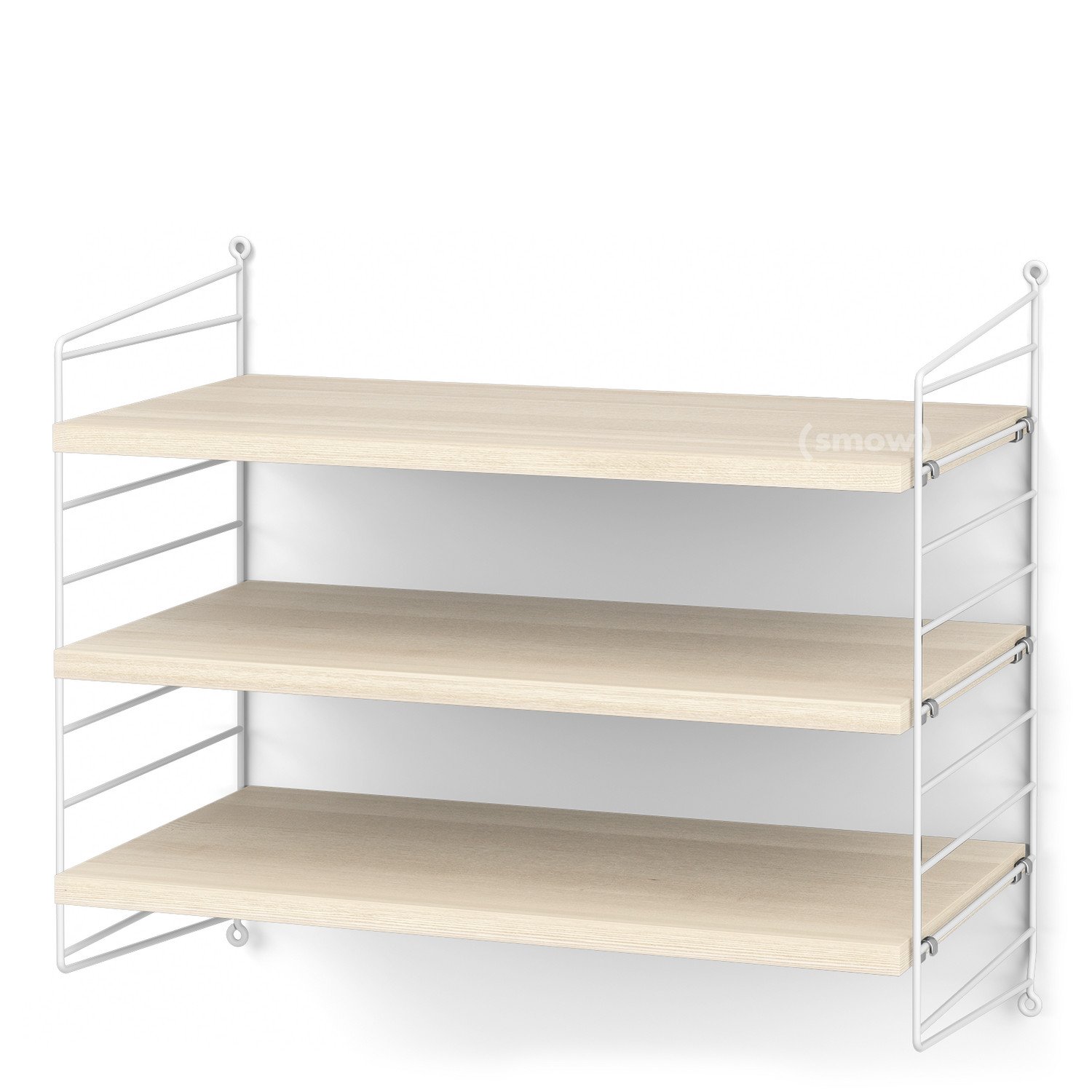 String System Wandregal S, 30 cm, Weiß, Eschefurnier | String Furniture ...